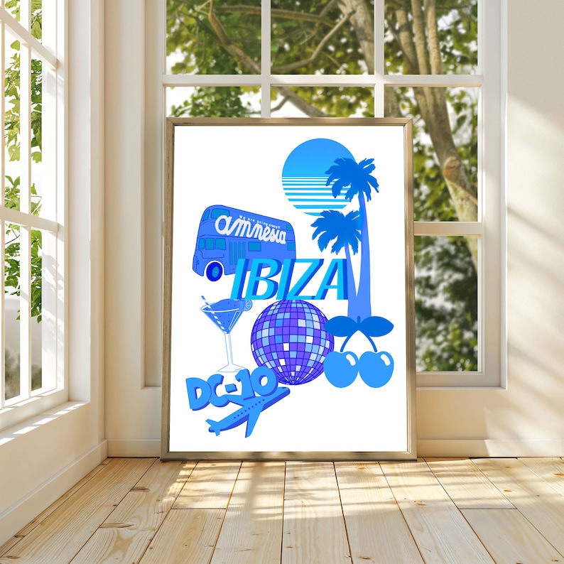 Ibiza Collage Poster - Etsy