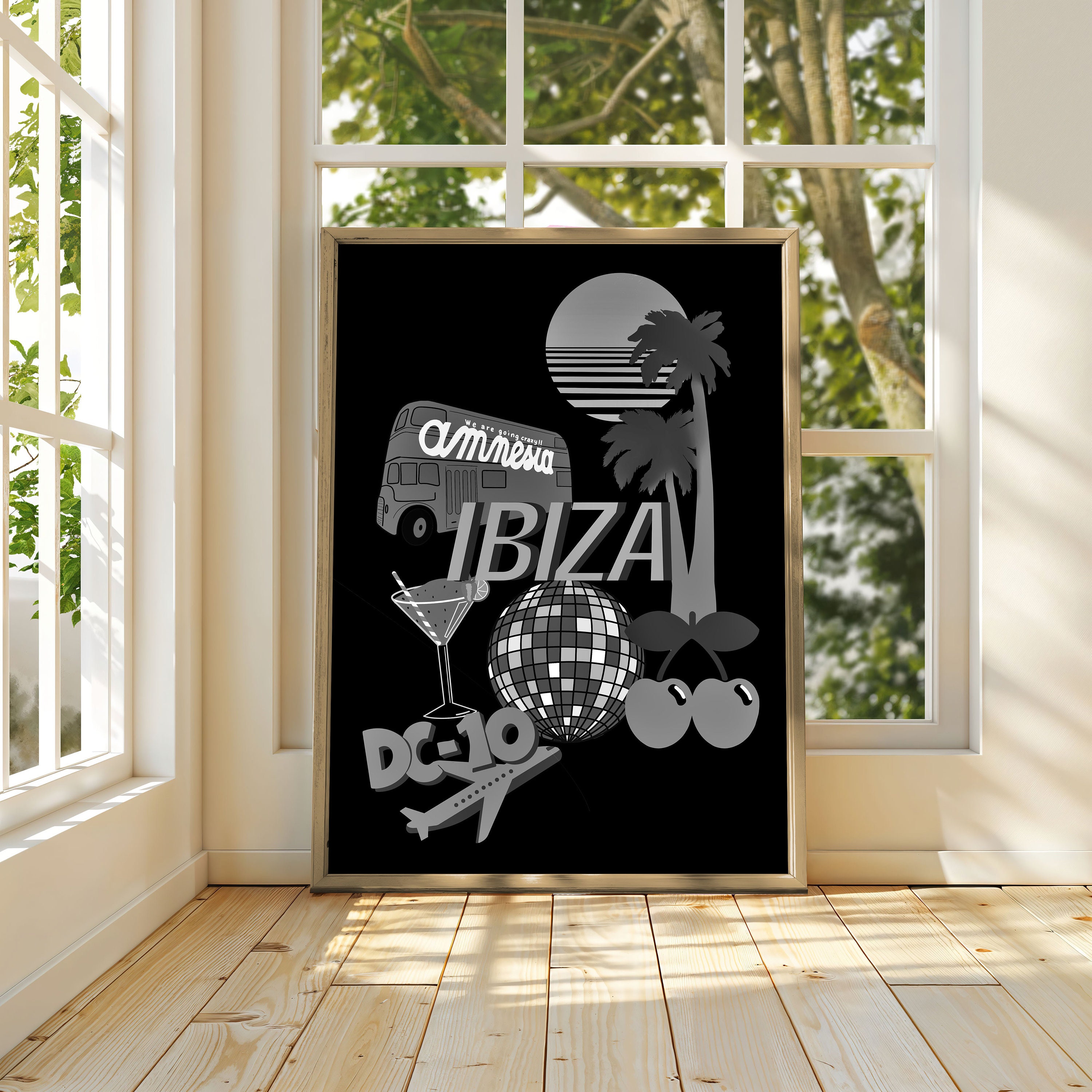 Ibiza Collage Poster - Etsy