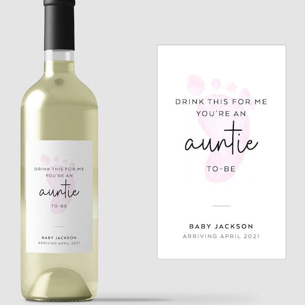 Pregnancy Wine Label Template - Etsy