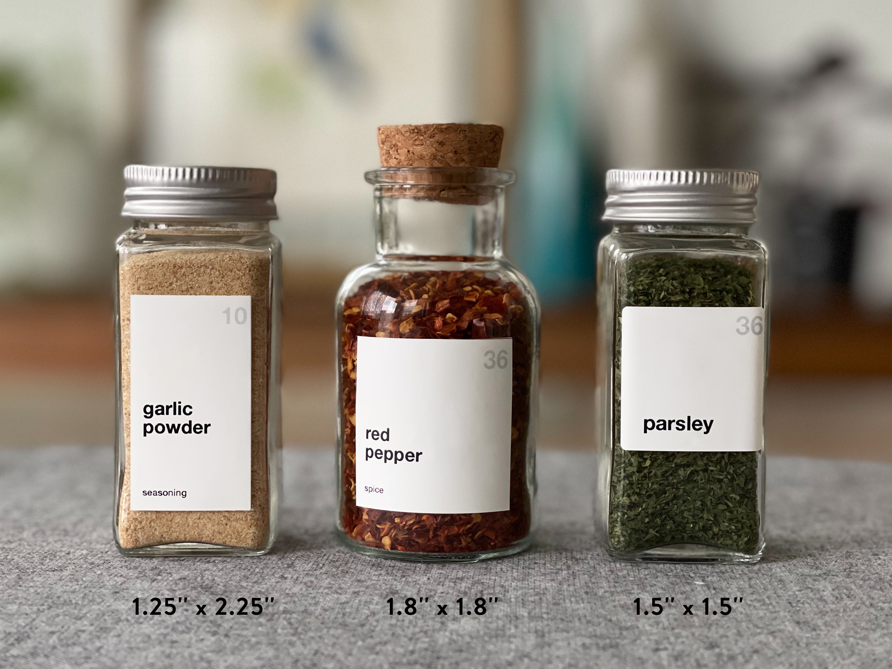 Modern Spice Labels Custom Spice Labels Water Resistant | Etsy