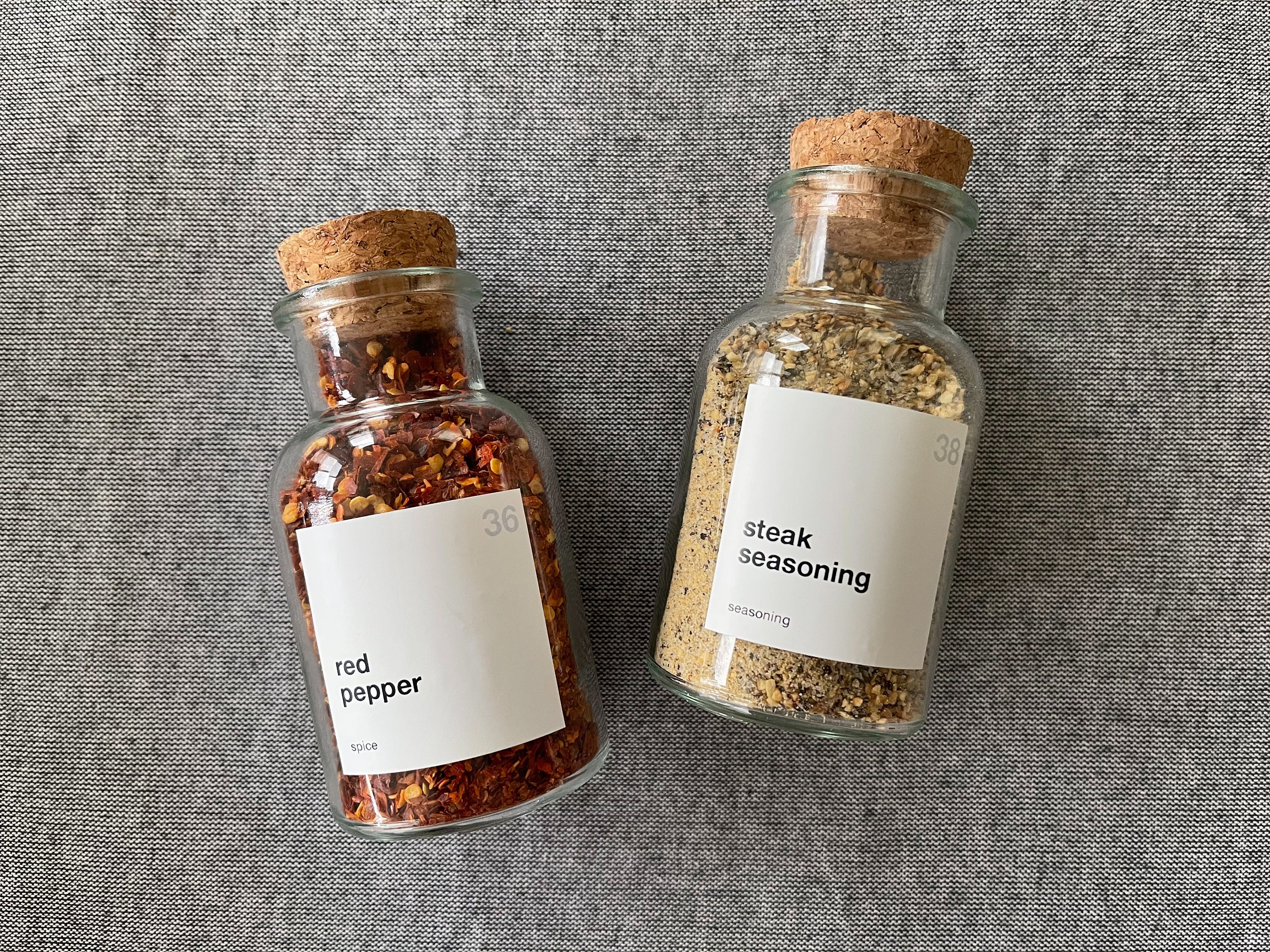 Modern Spice Labels Custom Spice Labels Water Resistant | Etsy