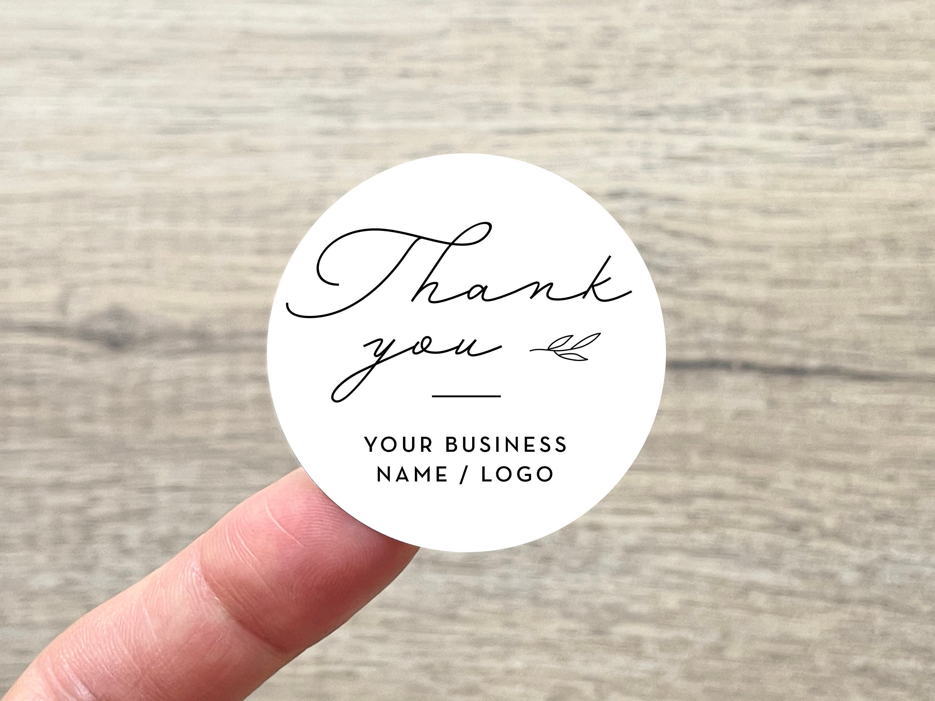 Custom Thank You Stickers Personalized Business Logo Round - Etsy
