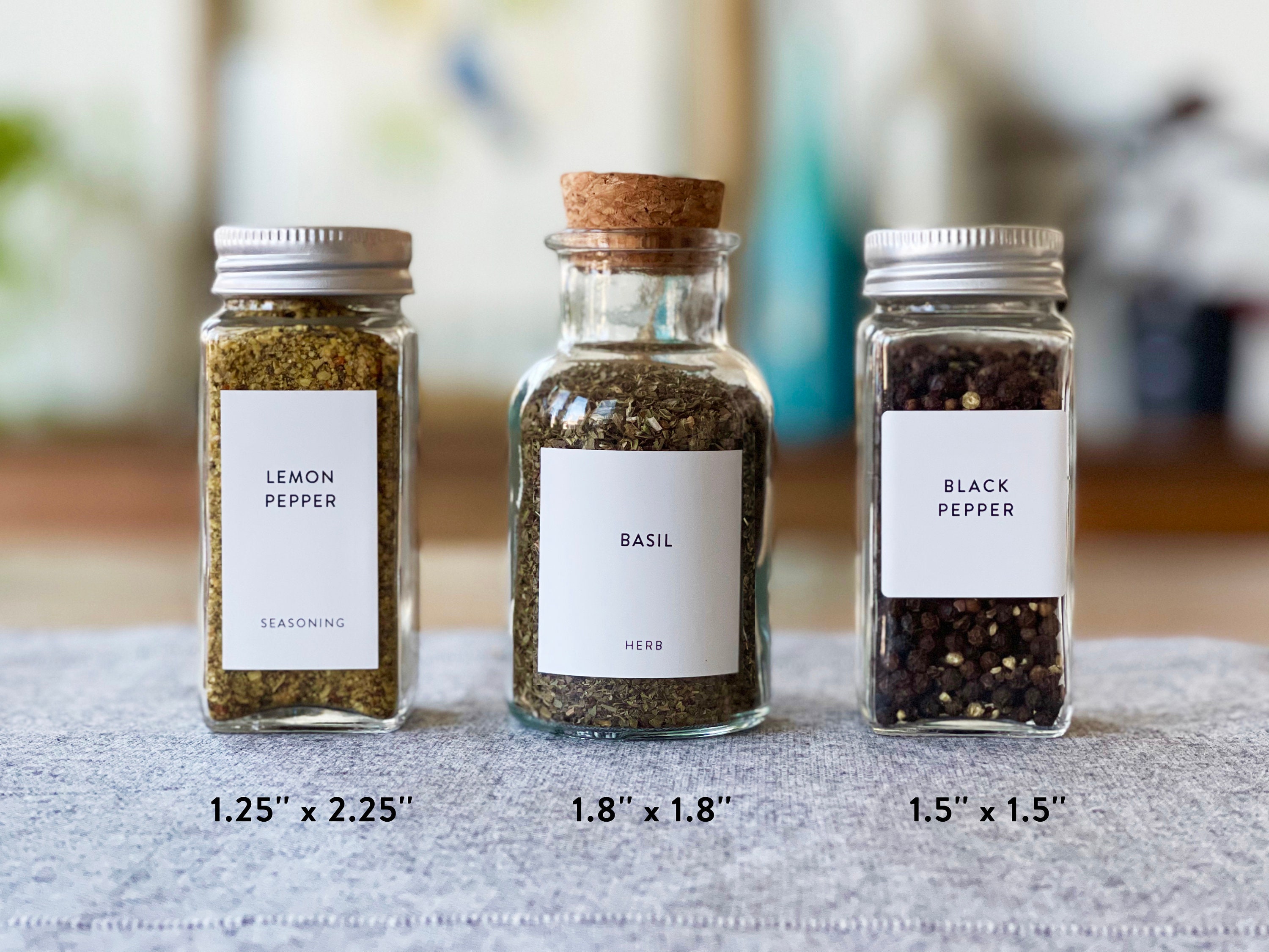 Modern Spice Labels Custom Spice Labels Water Resistant | Etsy