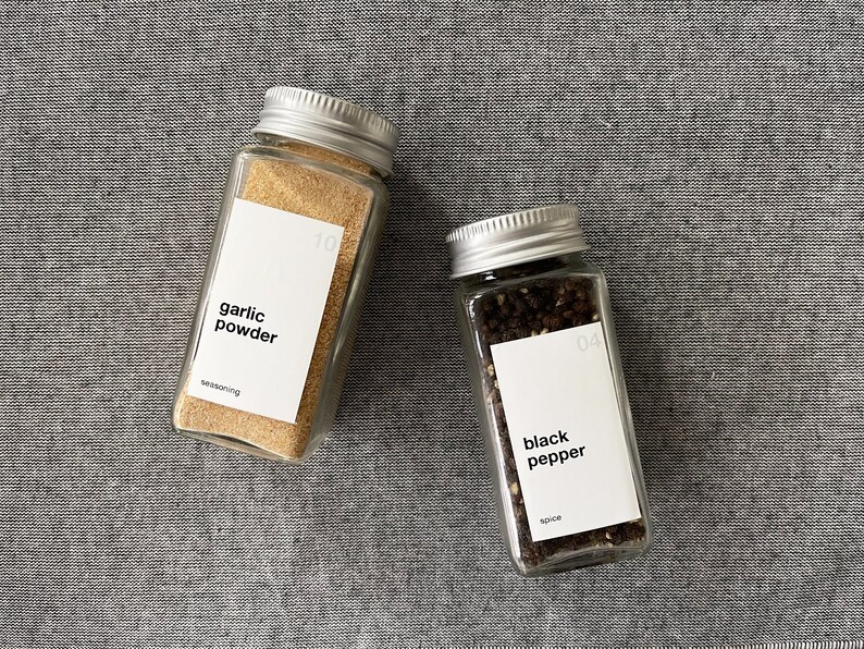 Modern Spice Labels Custom Spice Labels Water Resistant | Etsy