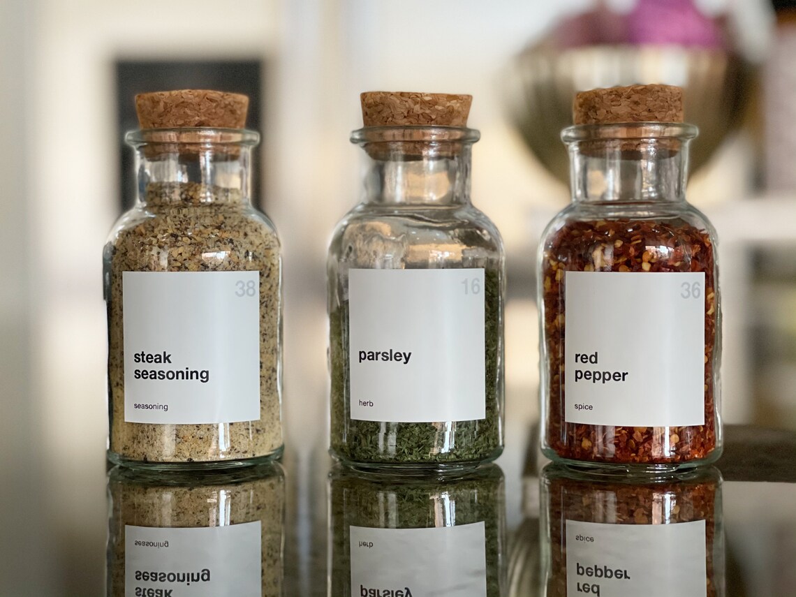 Modern Spice Labels Custom Spice Labels Water Resistant | Etsy