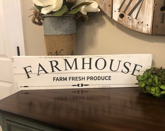 Farm Fresh Produce Sign - Etsy