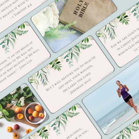 17 Bible Scripture Cards on Health & Wellness Printable - Etsy