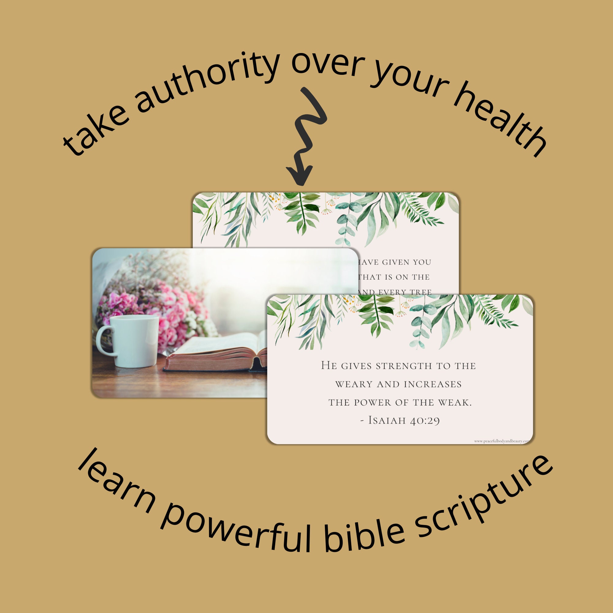 17 Bible Scripture Cards on Health & Wellness | Printable Scripture ...