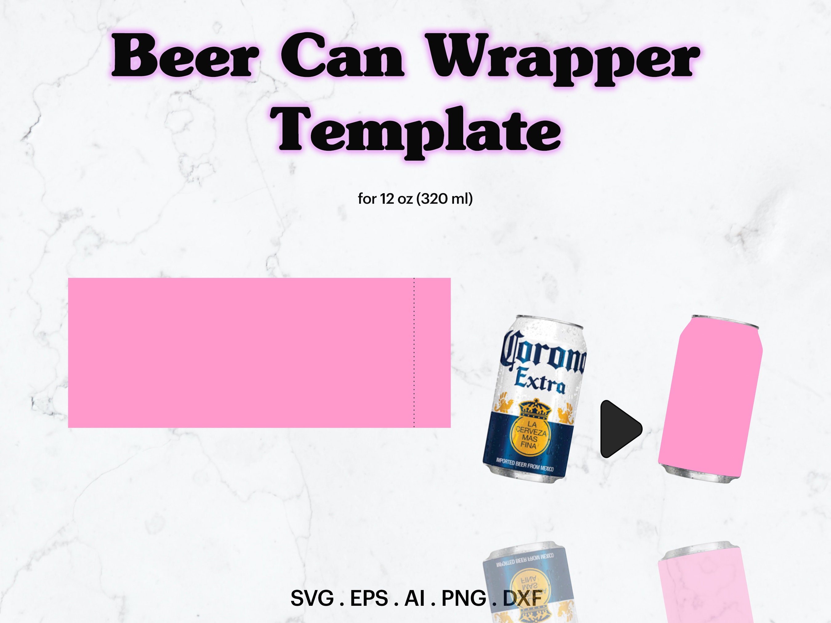 Beer Can Wrapper Blank Template SVG 320 Ml Beer Can Full Wrap - Etsy