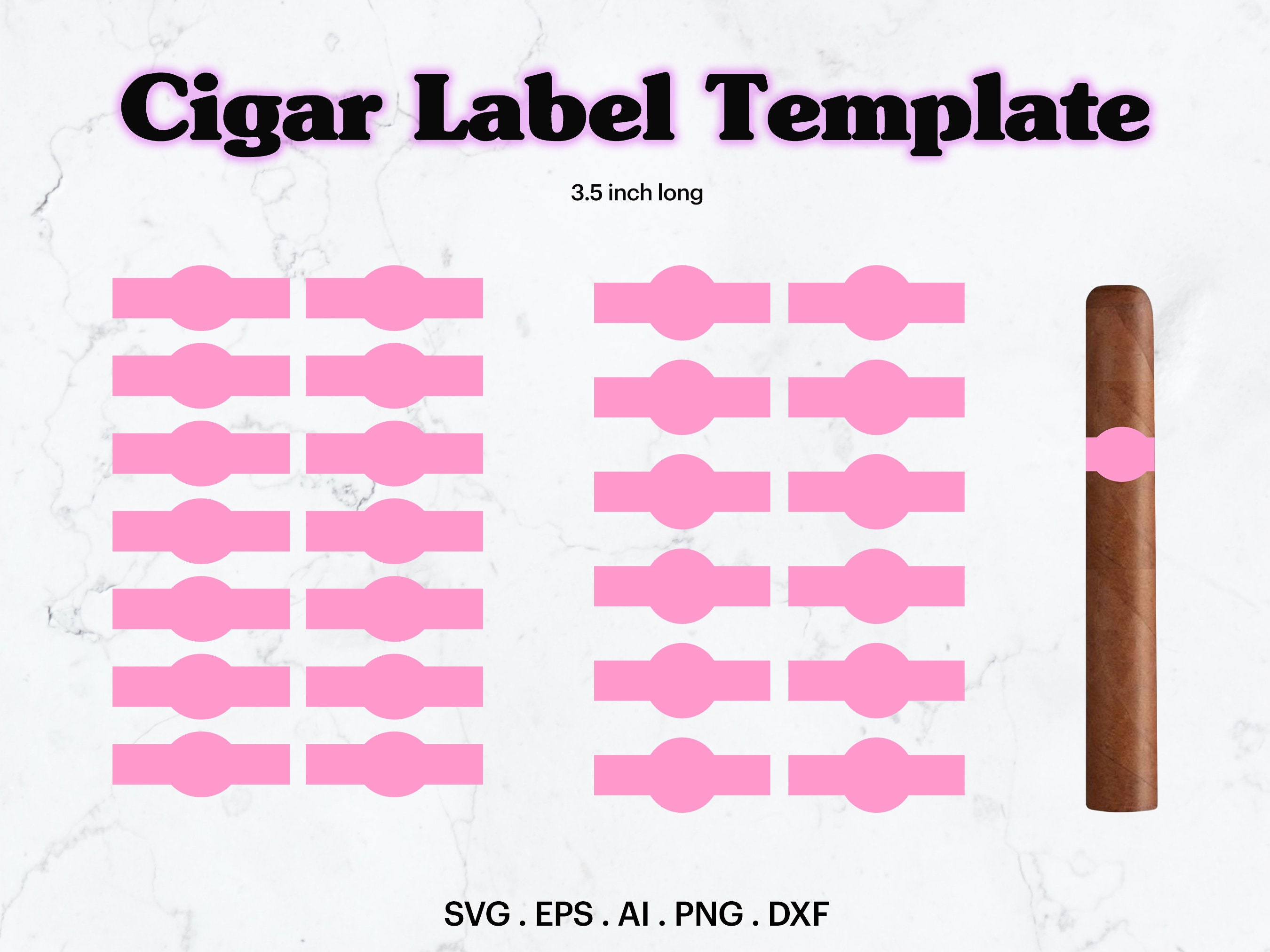Cigar Blank Label Template SVG Cigar Label 3.5 Long - Etsy UK