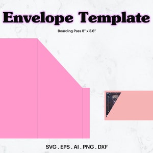 Boarding Pass Envelope Template SVG Boarding Pass Envelope - Etsy