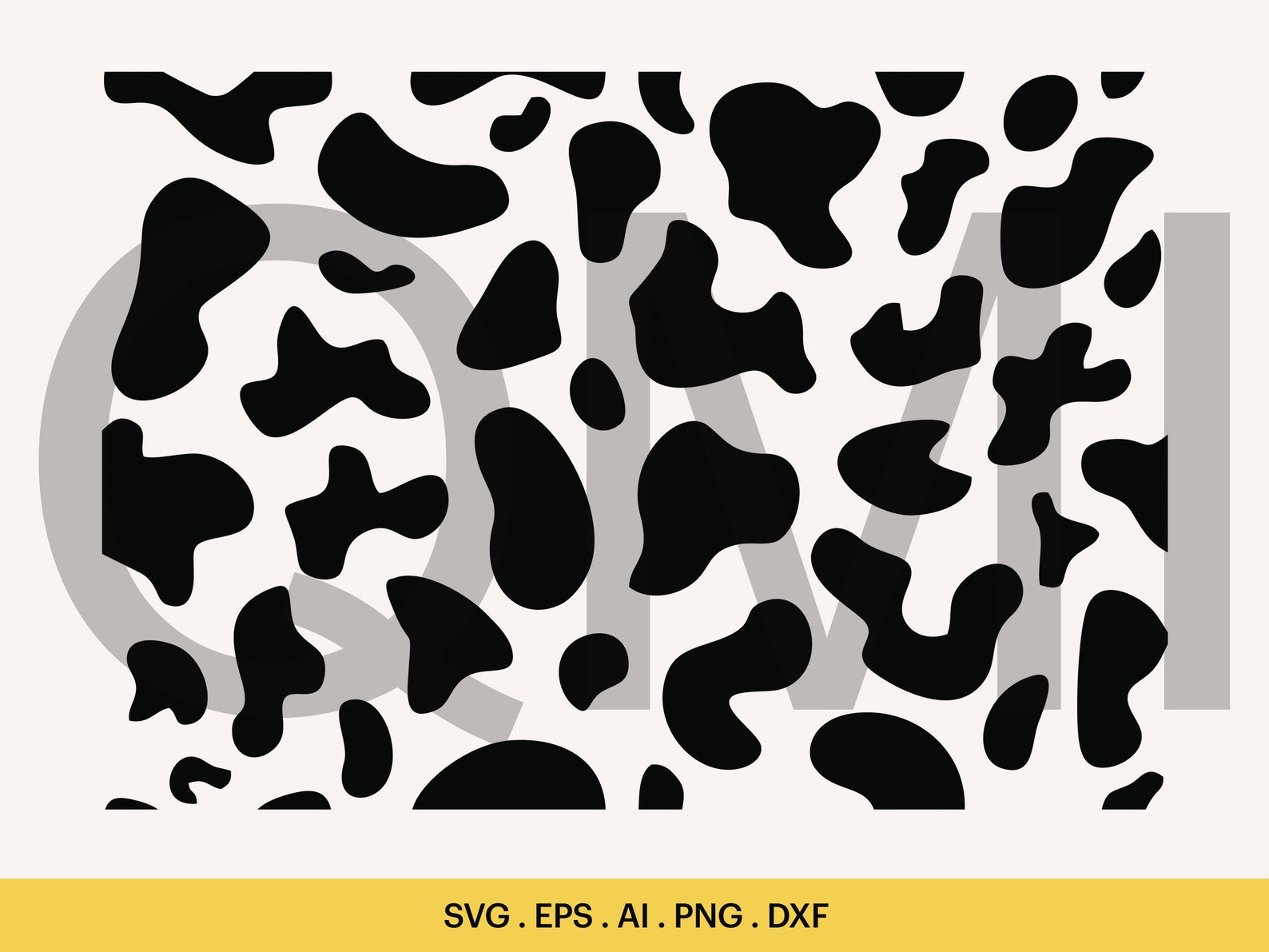 Cow Print SVG Cow Patern Svg for Cricut Cow is the New Black - Etsy
