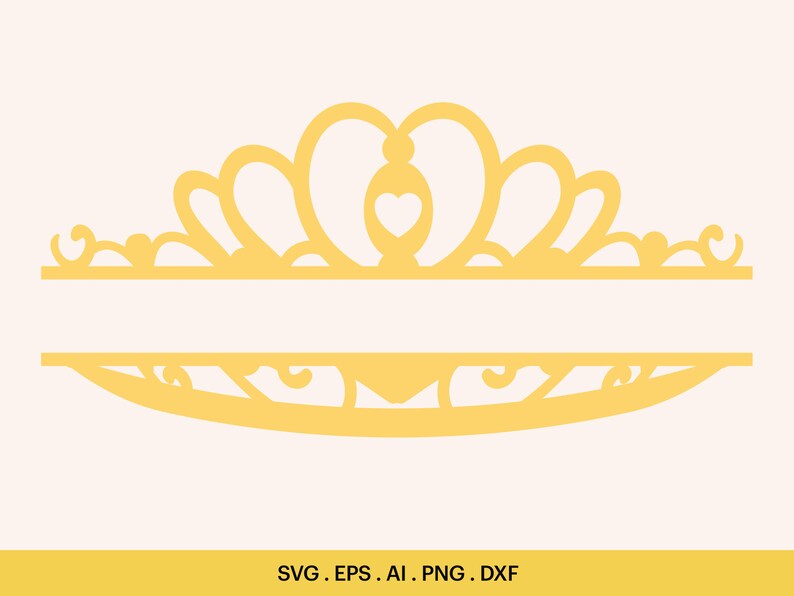 Princess Crown Monogram SVG Princess Tiara SVG Princess - Etsy