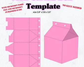 DIY Milk Box Blank Template BUNDLE, Cut Files, Milk Carton Template ...