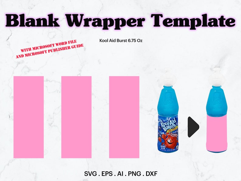 Plastic Bottle Label Template SVG 6.75 Oz Bottle Label | Etsy