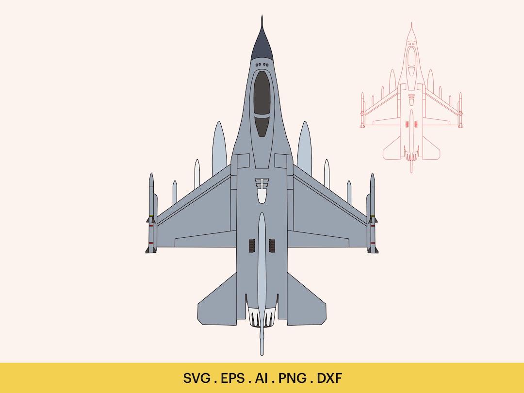 F-16 Fighting Falcon Svg, Fighter Jets Png, F16 Fighter Jet Svg, Plane ...