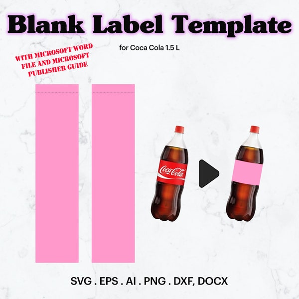 Coke Cola Label Template - Etsy