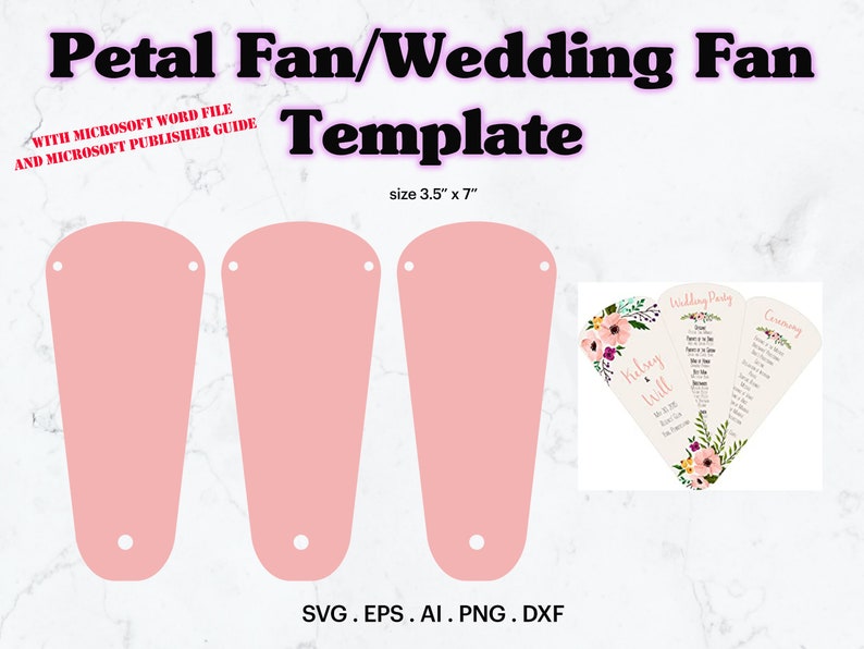 Petal Fan Blank Template SVG Wedding Fan Template. Create - Etsy