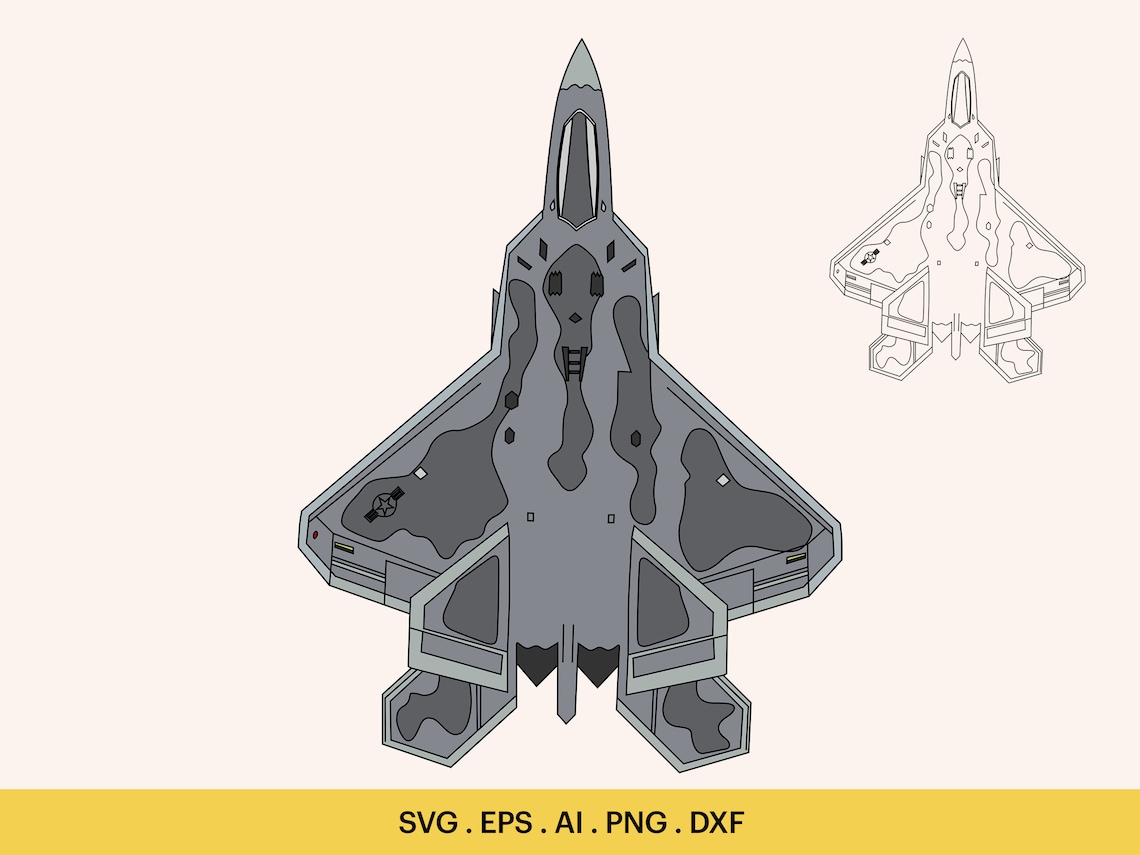 F22 Raptor Svg Fighter Jets Png F-22 Fighter Jet Svg Plane - Etsy Hong Kong
