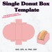 Single Donut Box Template SVG Donut Box Template Design - Etsy