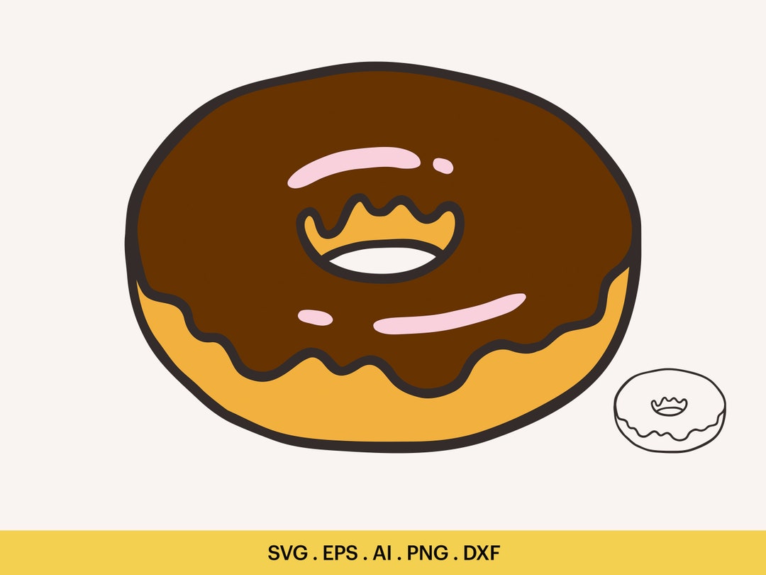 Donut SVG, Donuts for Tshirt Design, Chocolate Frosting Donuts Svg ...