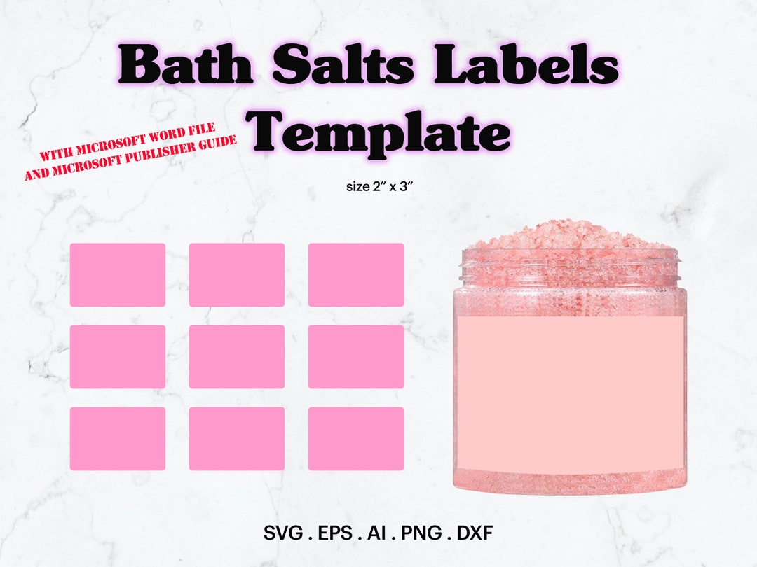 Bath Salt Labels Blank Template SVG, Bath Salt Labels Blank Template ...