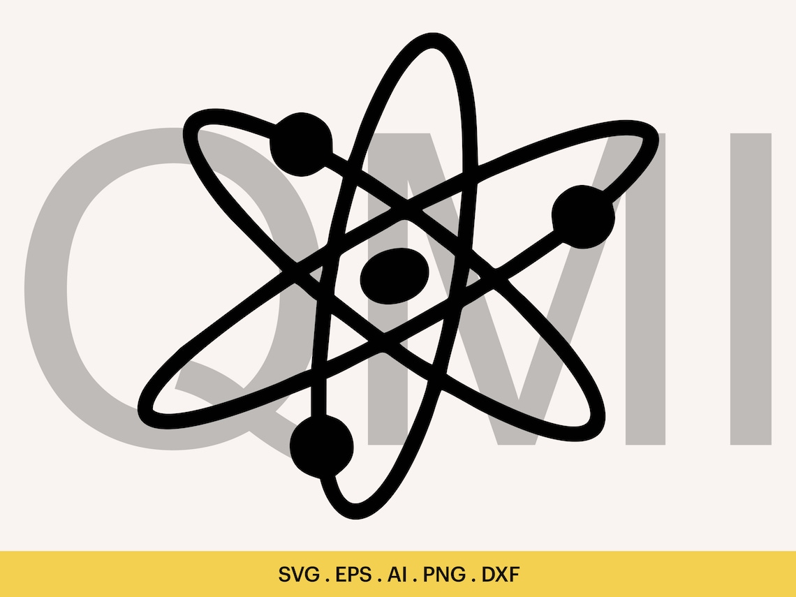 Atom Logo SVG Atom SVG Cutting Files Atom Shape Silhouette - Etsy