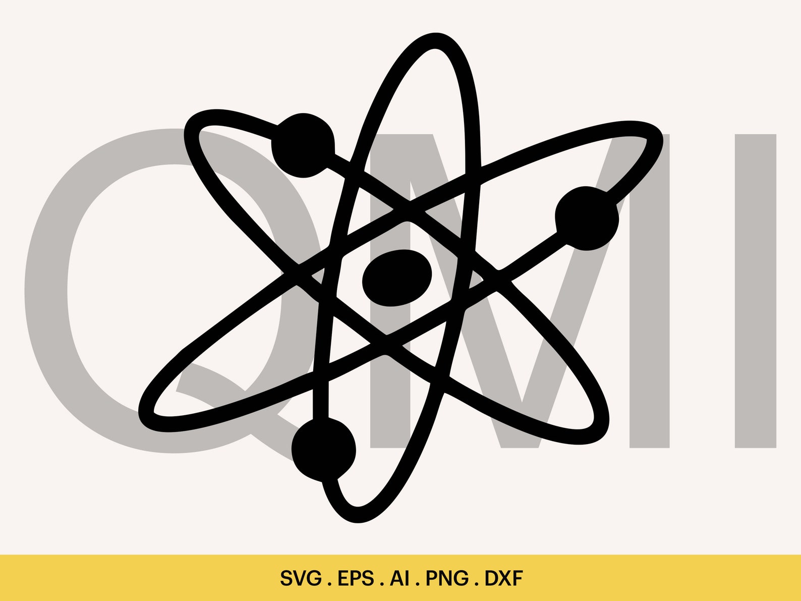 Atom Logo SVG Atom SVG Cutting Files Atom Shape Silhouette - Etsy New ...