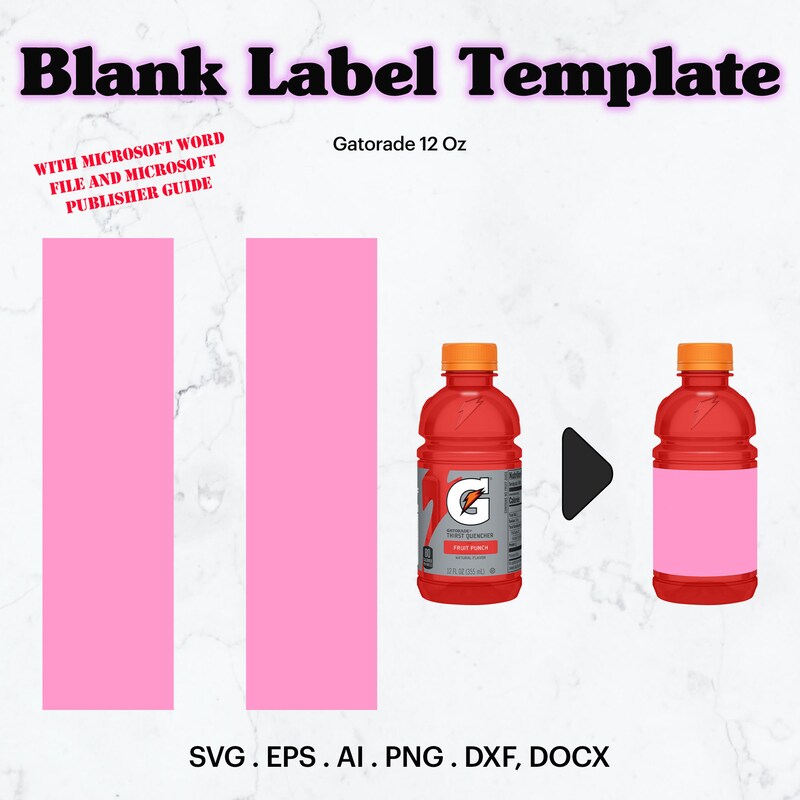 Gatorade Template Svg - Etsy
