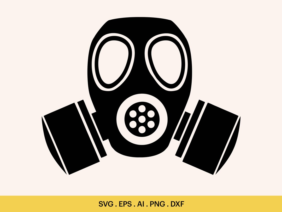 Gas Mask SVG, Gasmask SVG, Fashion Gas Mask, Gas Mask Military Surplus ...