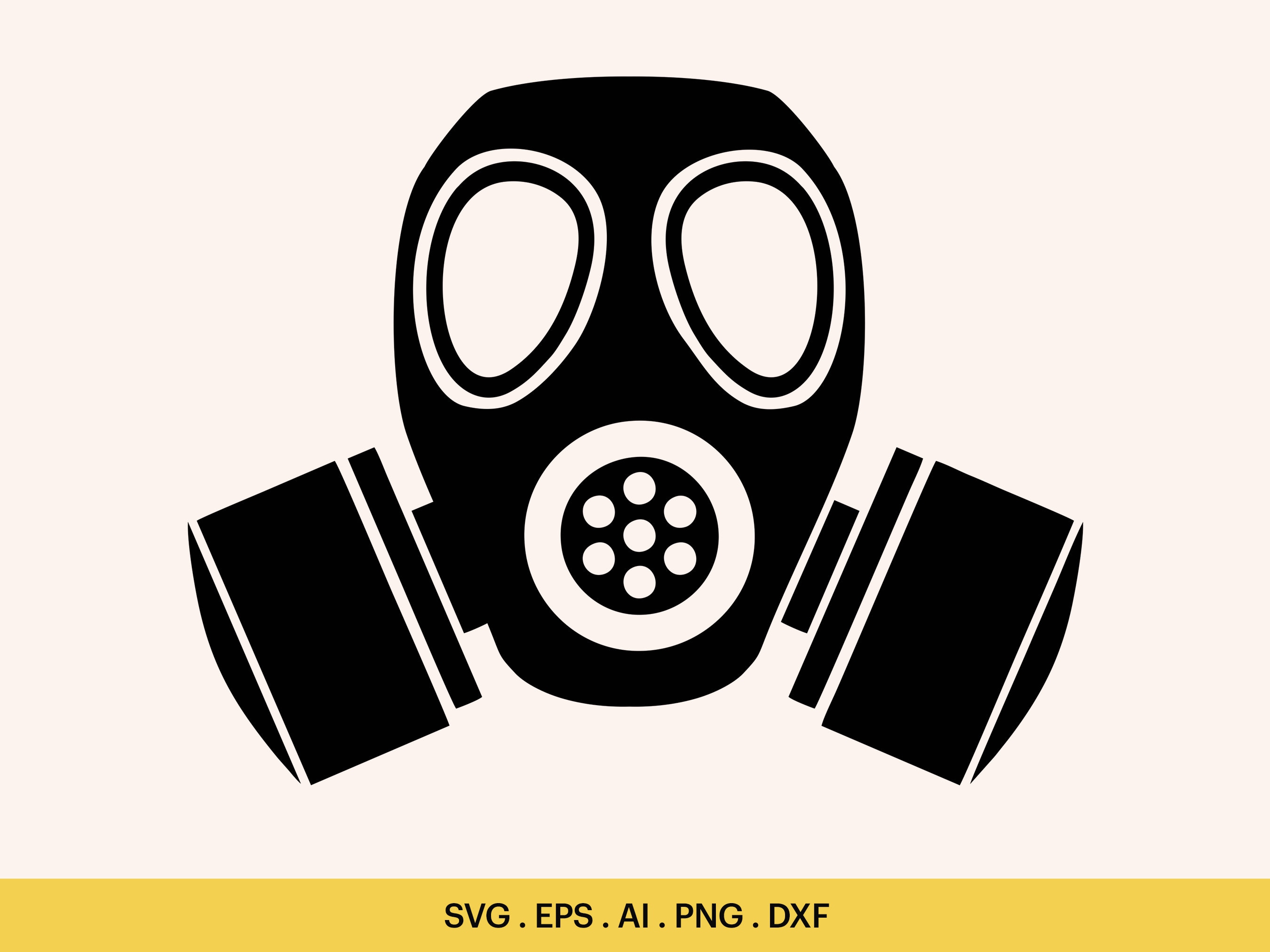 Gas Mask SVG, Gasmask SVG, Fashion Gas Mask, Gas Mask Military Surplus ...