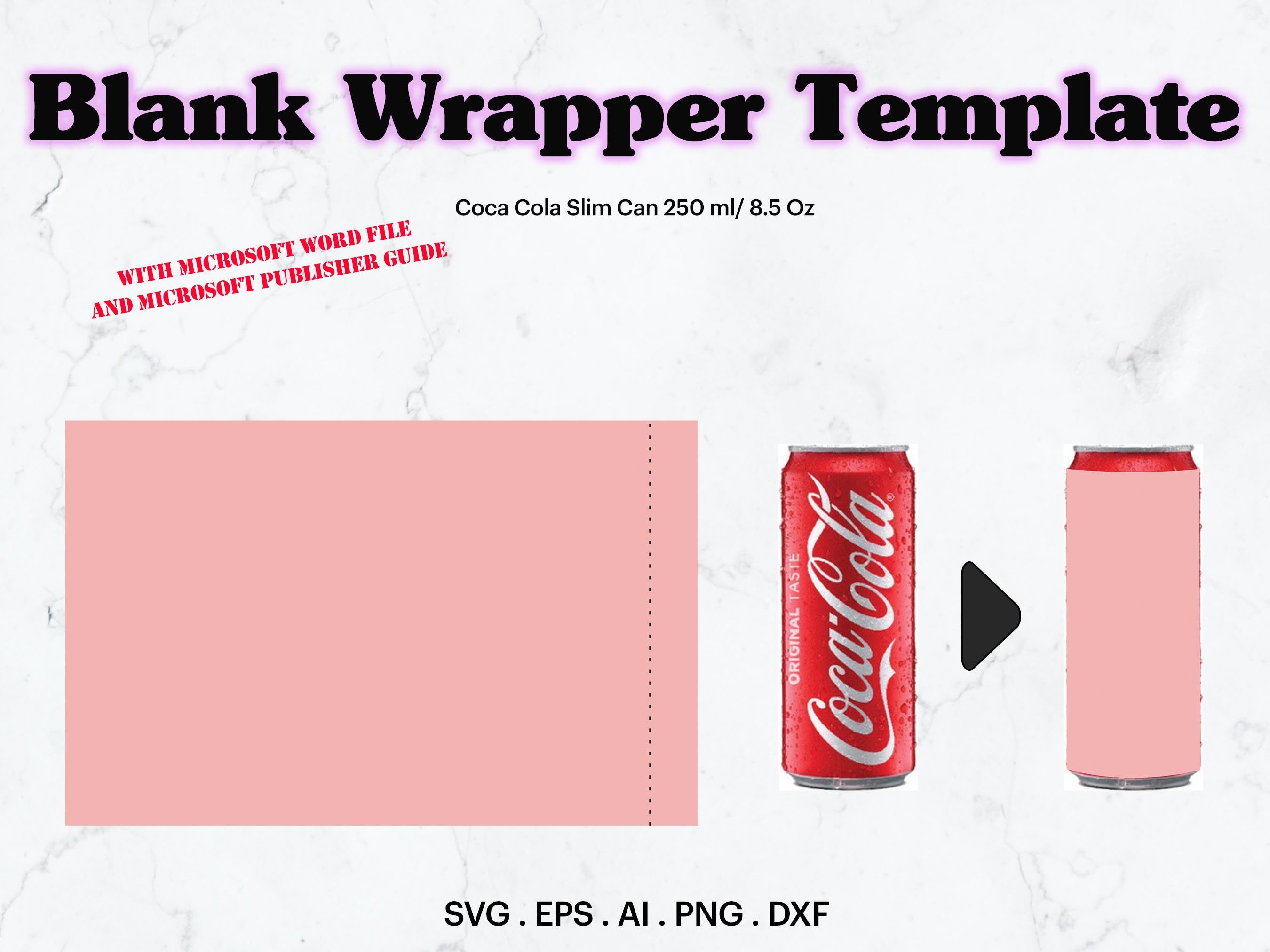 Cola Slim Can Blank Wrapper Template SVG 250 Ml/ 8.5 Oz Slim - Etsy ...