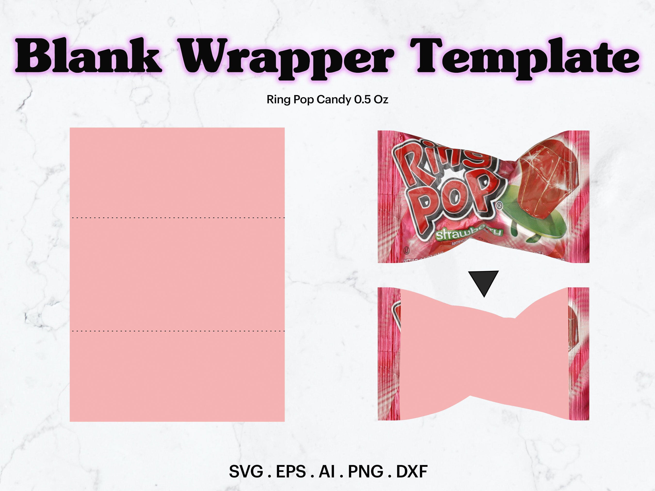 Ring Pop Candy 0.5 Oz Blank Wrapper Template SVG Wrapper Svg - Etsy
