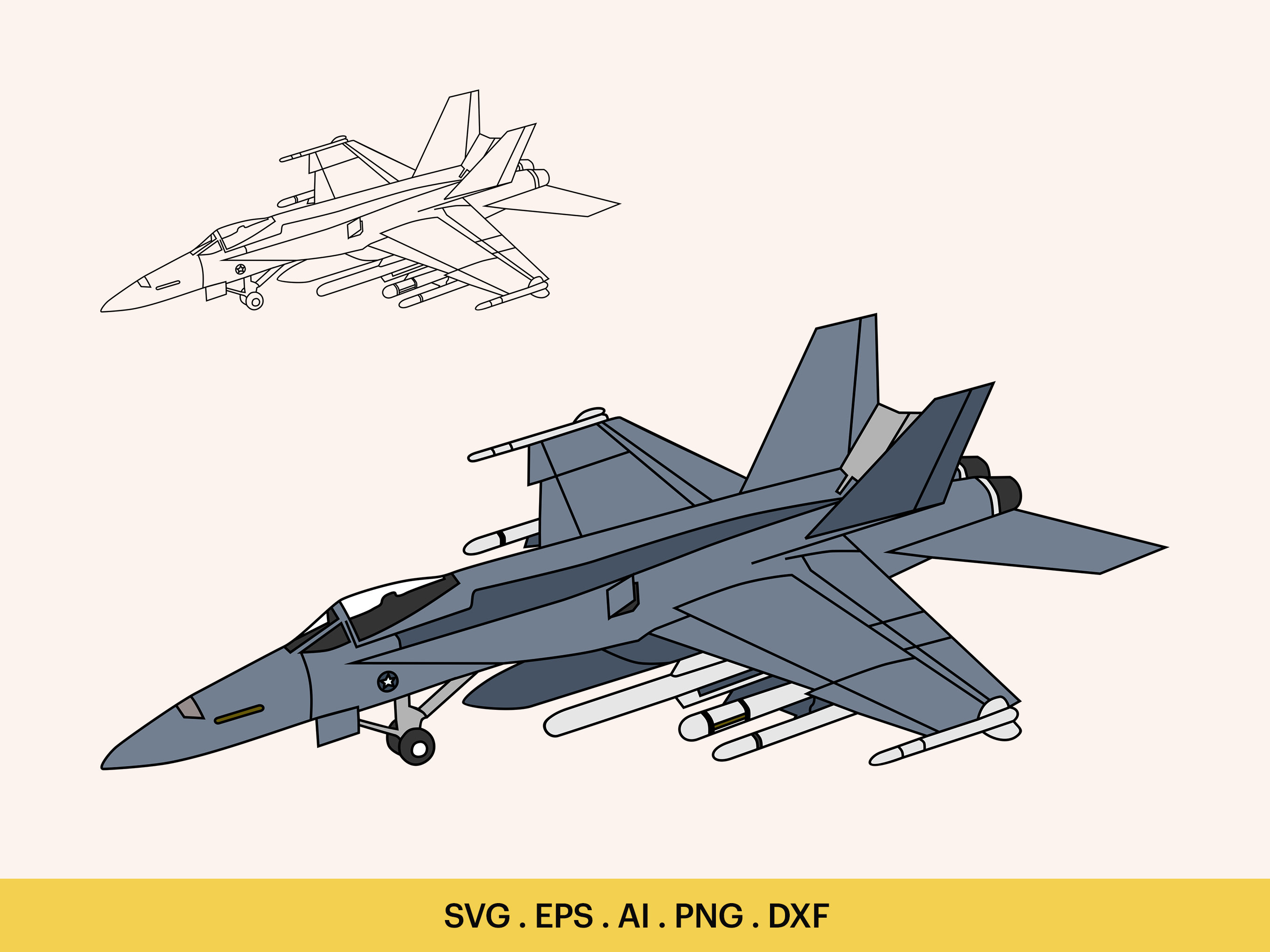 F18 Super Hornet Drawing