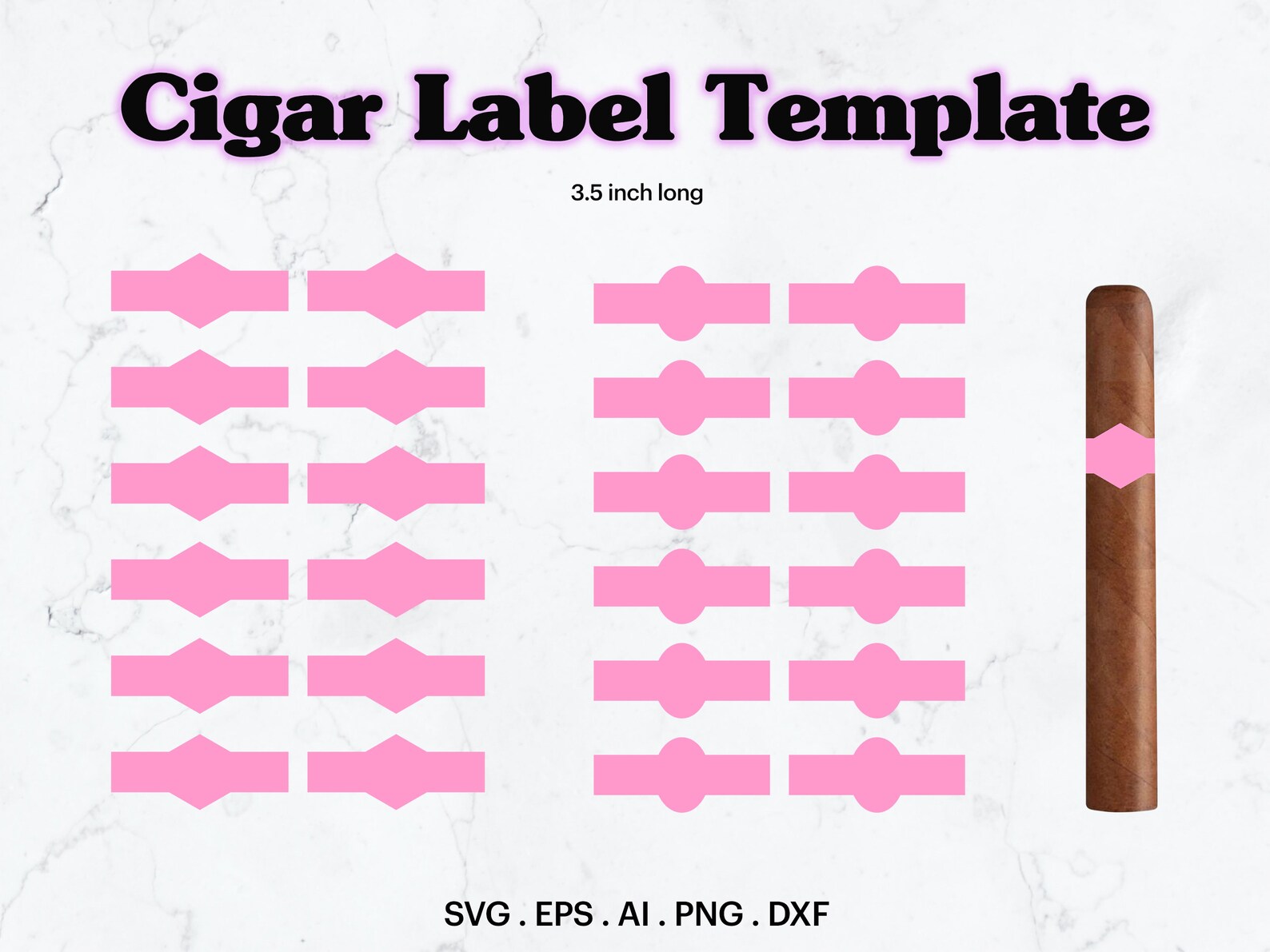 Cigar Blank Label Template SVG Cigar Label 3.5 Long - Etsy