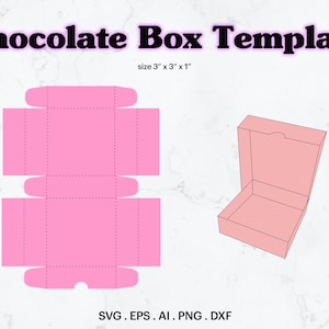 Chocolate Box Template SVG Chocolate Box Size 3 X | Etsy