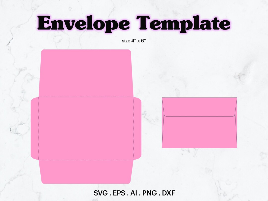 Envelope Blank Template SVG Envelope Template Size 4 X - Etsy
