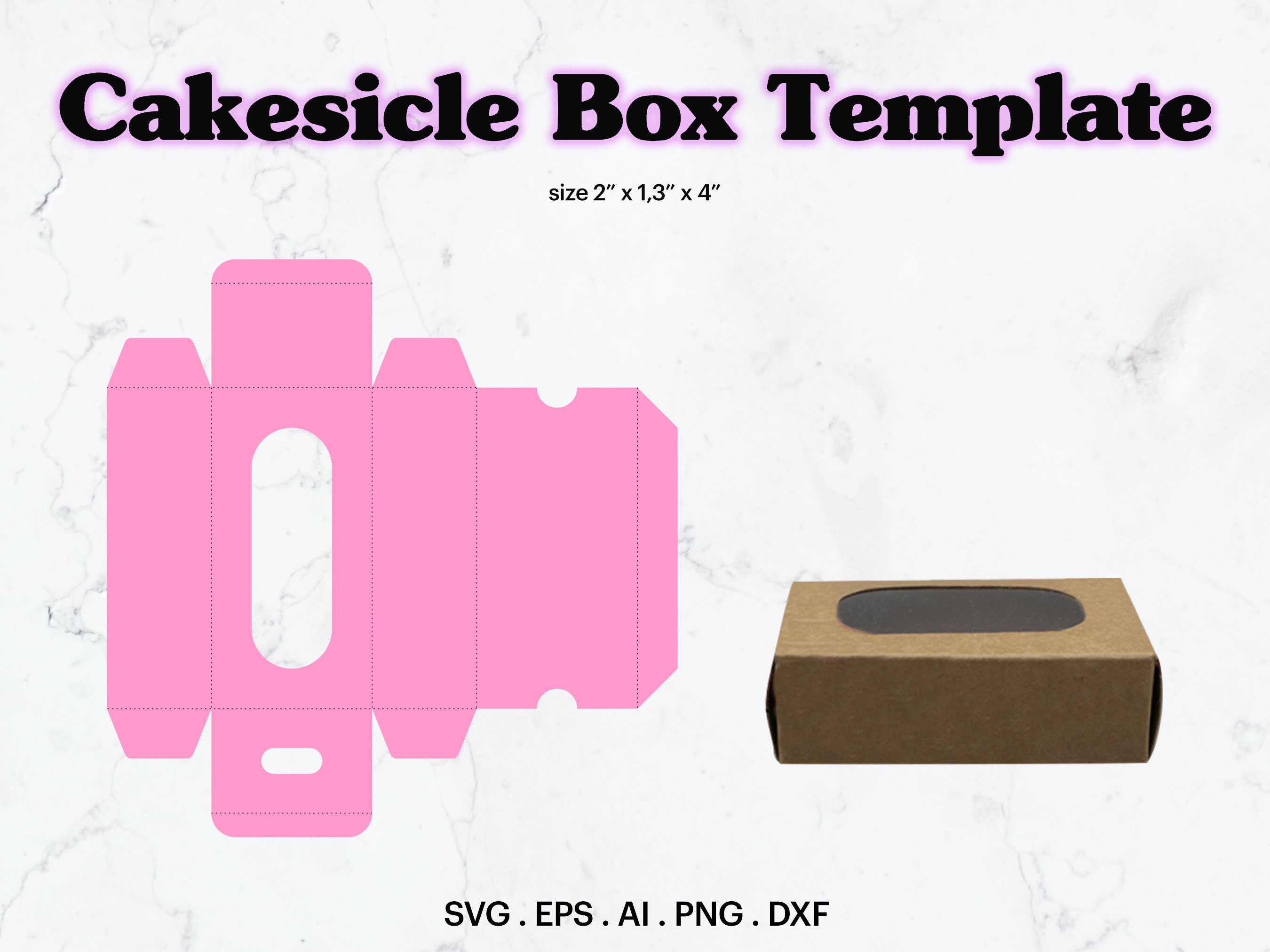 Cakesicle Box Template SVG Cakesicle Box Size 2 X - Etsy Australia