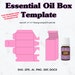 Essential Oil Box Template SVG, Essential Oil Box Size 2.5 X 1 X 1 ...