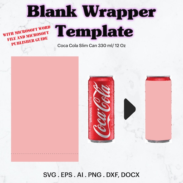 Coca Cola Label Template - Etsy