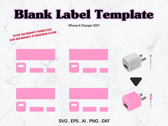 Iphone™ Charger Wrapper Template SVG Phone Charger Wrapper | Etsy