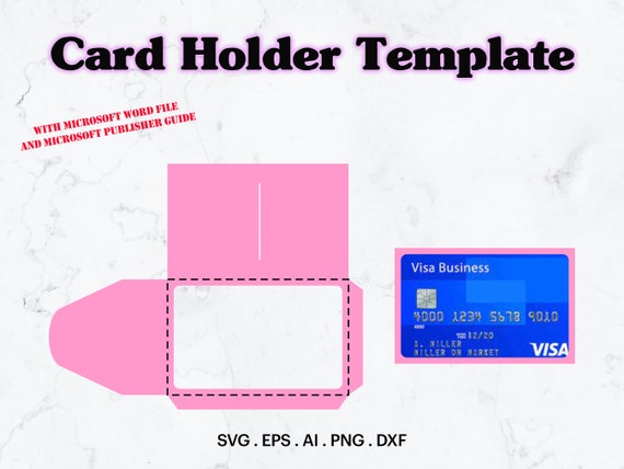 Card Holder Template SVG New Card Holder Credit Card - Etsy