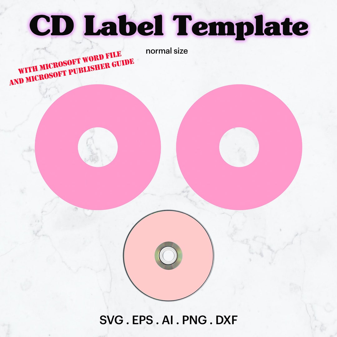 Cd, Dvd, Blu-ray Label Blank Template Svg, DVD Label Template, Blank CD ...