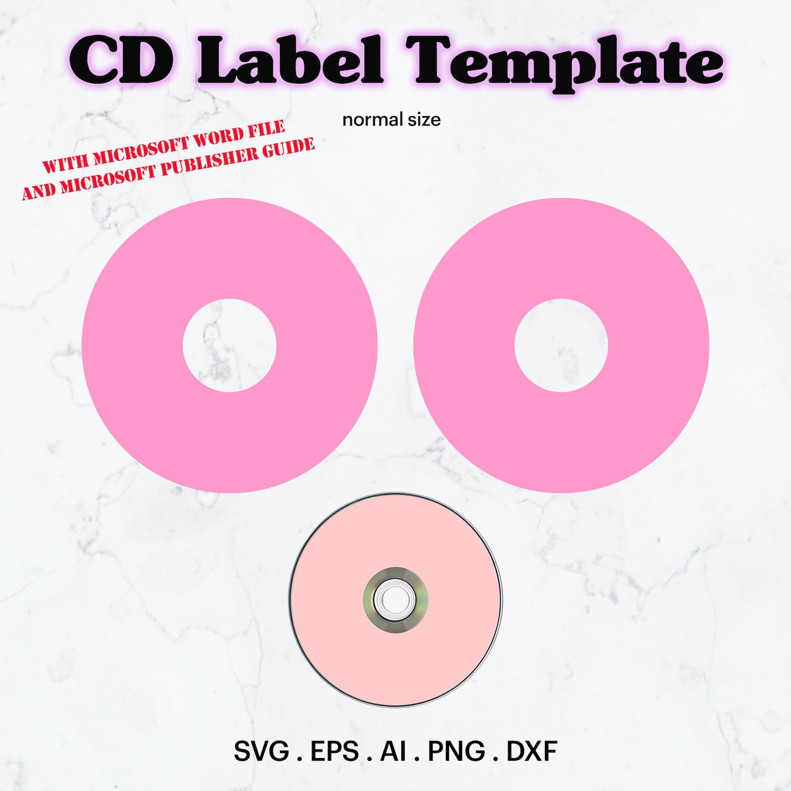 CD Label Blank Template Svg, DVD Label Template, Blank CD Label ...
