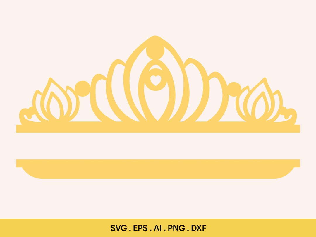 Princess Crown Monogram SVG, Princess Tiara SVG, Princess Crown Design ...