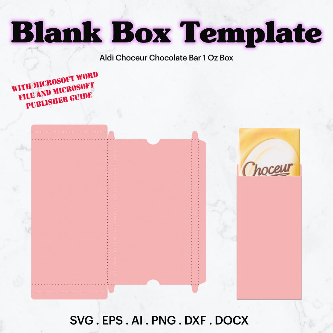 Chocolate Bar 1.4 Oz Blank Box Template SVG, Chocolate Candy Bar ...