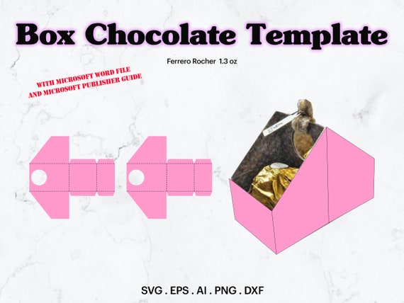 Chocolate Box Template SVG Chocolate Box Size 1.5 X | Etsy
