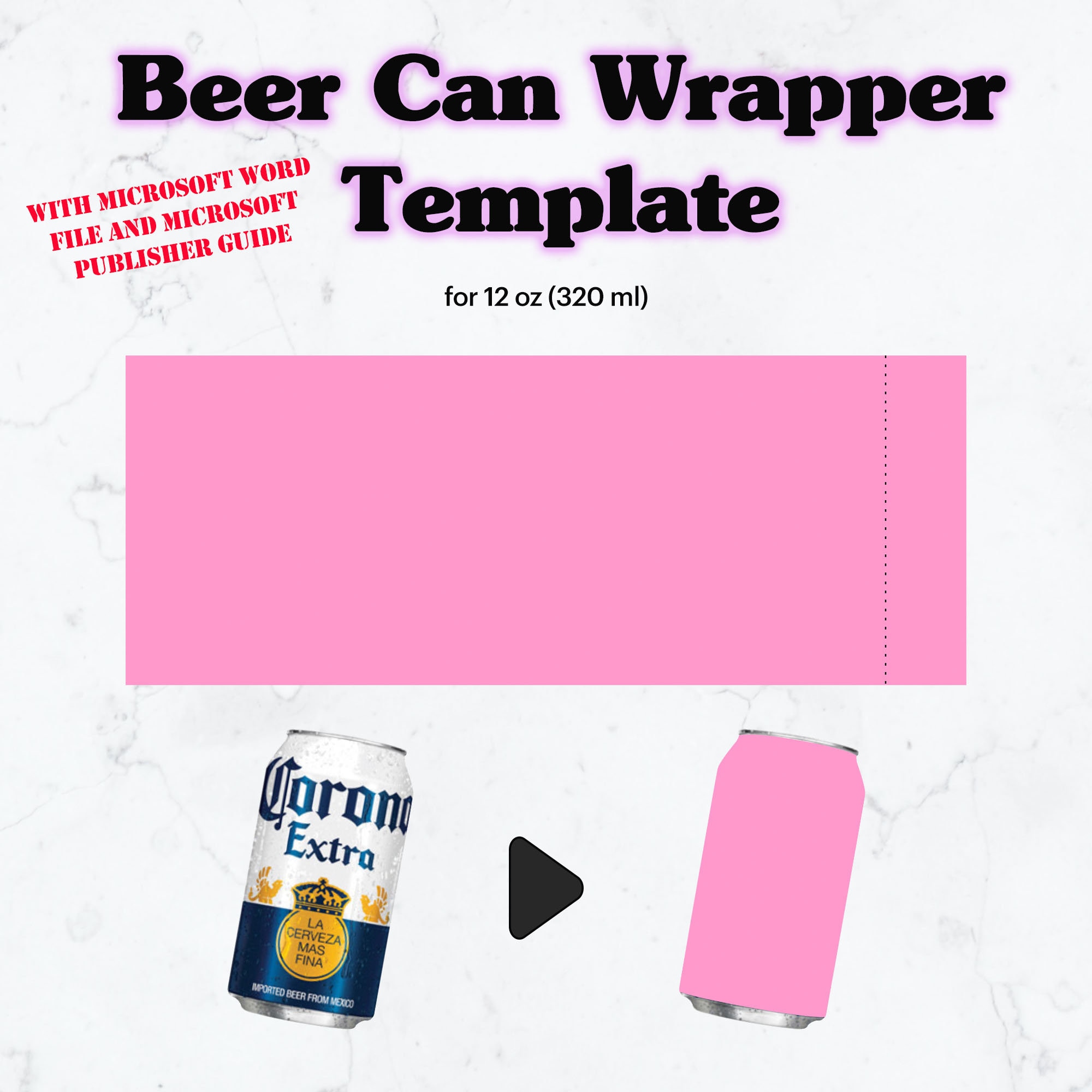 Beer Can Wrapper Blank Template SVG, 320 Ml Beer Can Full Wrap Template ...