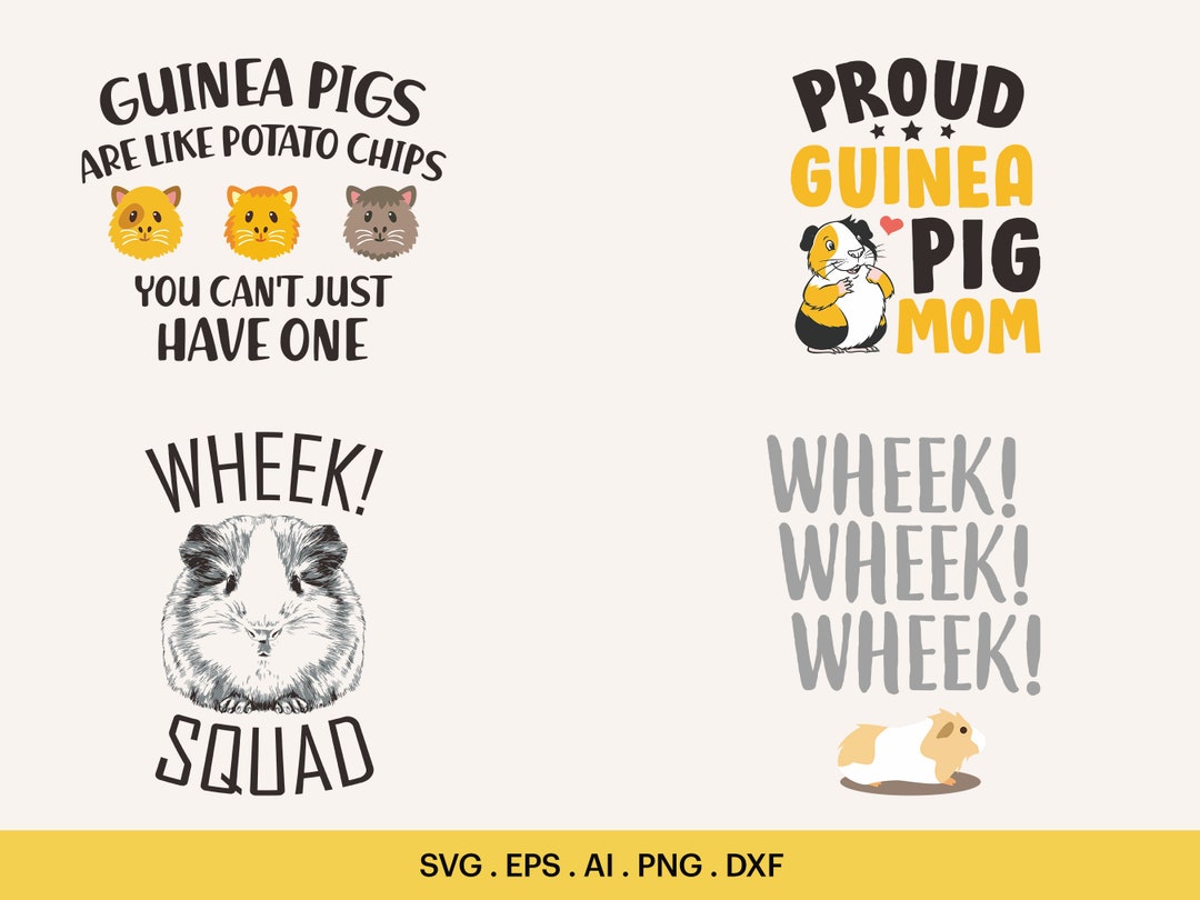 Guinea Pigs Bundle Design Svg, Guinea Pig Pet Quotes Svg, Guinea Pig ...