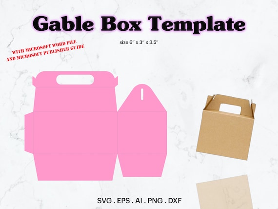 Gable Box Template SVG Gable Box Size 6 X 3 X - Etsy